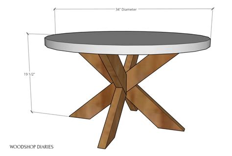 X Base Round Coffee Table
