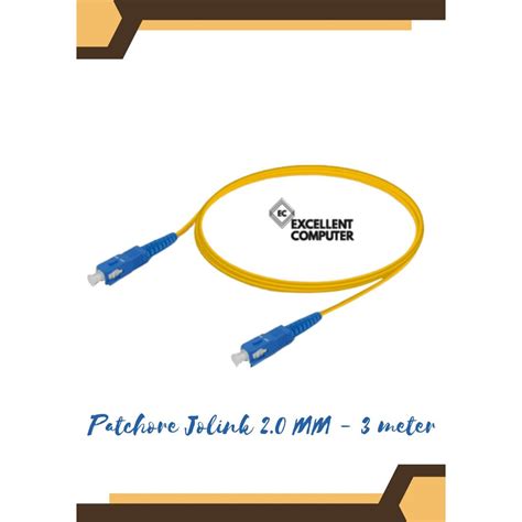 Jual Patchcore Fiber Optik Jolink Yellow 20 Mm Panjang 3 Meter