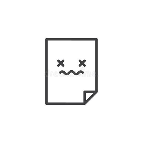 Corrupted File Document Vector Icon Stock Vector Illustration Of Logo Solid 116417680