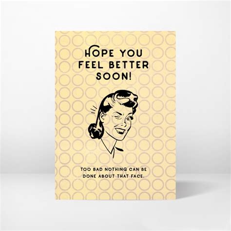 Get Well Card Greeting Card Funny Whimsical Printable 5x7 Instant