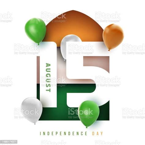 독립 기념일 인도 현대적인 미니멀 3d 스타일의 창의적인 축제 구성 템플릿 표지 포스터 배너를 위한 휴일 개념 디자인 벡터