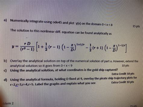 Solved Numerically Solve The Nonlinear 2d Order Partial