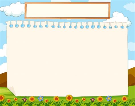 Free Vector A Nature Blank Note Powerpoint Background Free School