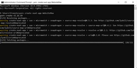 Cannot Create Nuxt App Stays Fixed On 320321 Of Packages Fetched Rnuxt