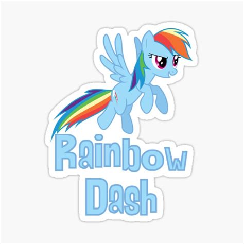 Rainbow Dash Shirt Sticker For Sale By Shovelchin Redbubble