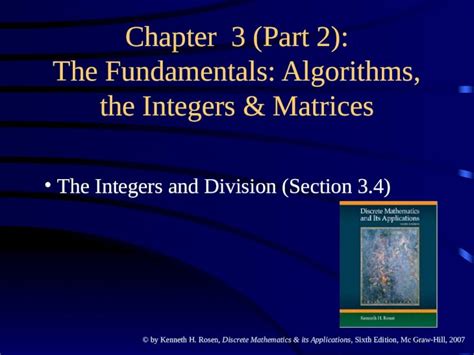 Ppt Chapter 3 Part 2 The Fundamentals Algorithms The Integers And Matrices Dokumentips