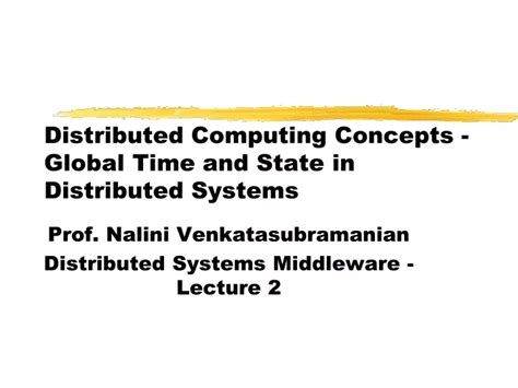 Ppt Distributed Computing Concepts Global Time And State In