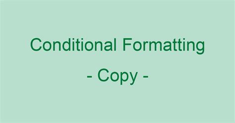 Excelの条件付き書式をコピーする方法（相対参照など）｜office Hack