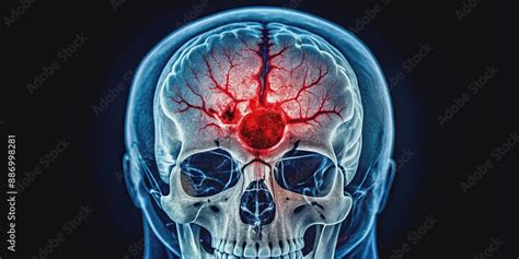 Ct Scan Showing Skull Fracture With Cerebral Hemorrhage Brain Bleed
