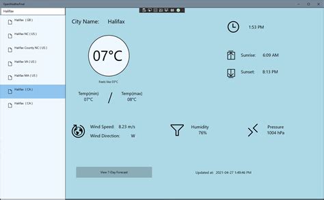 Github Robinsontayloropenweatherapp A Group Project Written In C This App Allows You To