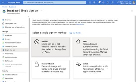Set Up Sso With Azure Ad Supabase Docs