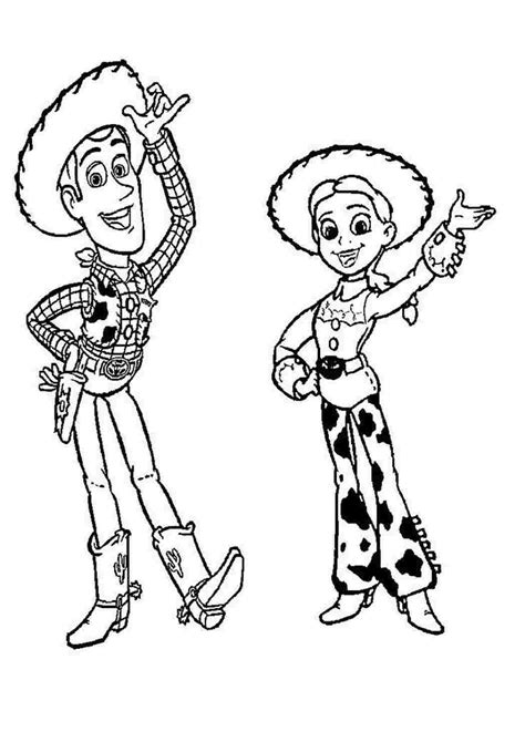 Раскраски Джесси и Вуди Красивые раскраски Джесси и конь Разукраска Раскраска Джесси и Базз
