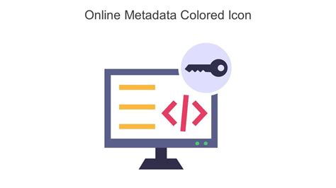 Online Metadata Colored Icon In Powerpoint Pptx Png And Editable Eps