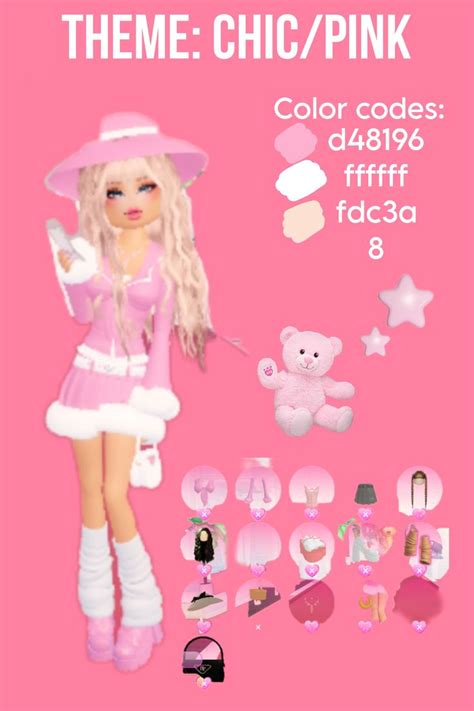 Dress To Impress Dti Theme Chicpink Outfit Dress To Impress Chic