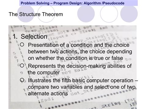 Program Design And Problem Solving Techniques Ppt