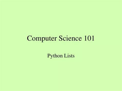 Ppt Computer Science 101 Powerpoint Presentation Free Download Id