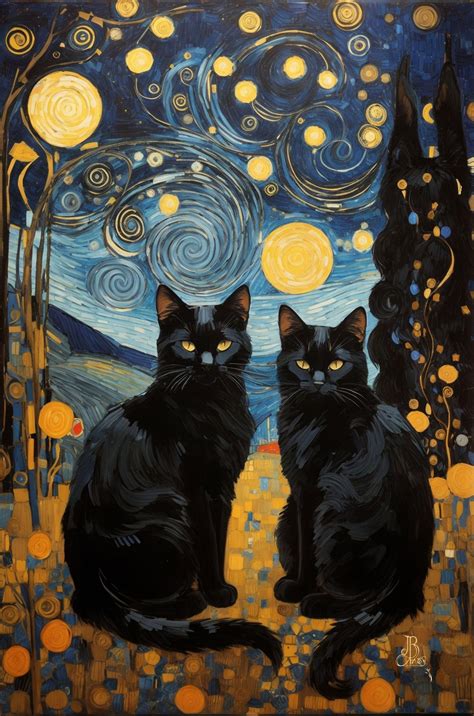 Sweethearts Etsy In 2024 Black Cat Art Cat Art Cats Art Drawing