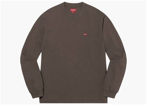 Supreme Small Box Ls Tee Ss23 Brown Hype Clothinga