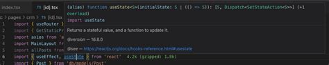Reactjs Generic Types With Vscode Intellisense Not The Same When