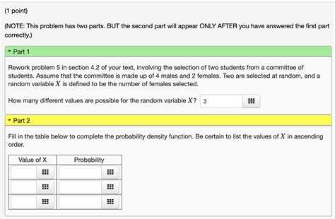 Solved NOTE This Problem Has Two Parts BUT The Second Chegg Com