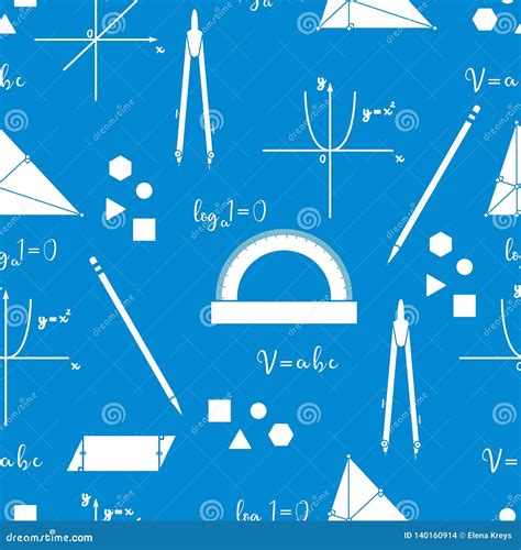 Mathematical Scientific Vector Seamless Pattern Stock Vector Illustration Of Triangle