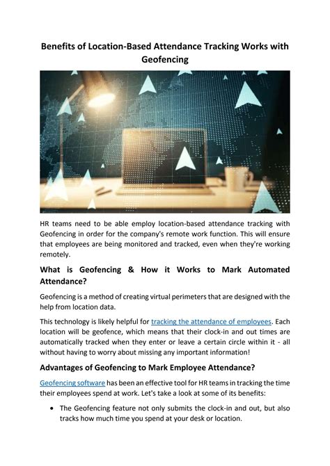 Benefits Of Location Based Attendance Tracking Works With Geofencing By