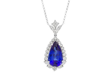 Lot 111 An Impressive Pear Shaped Tanzanite Pendant