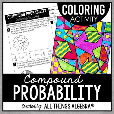 Compound Probability Coloring Activity All Things Algebra®