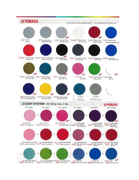 Bảng Màu Sơn Samurai Sơn Xịt Xe Máy Hot 2023