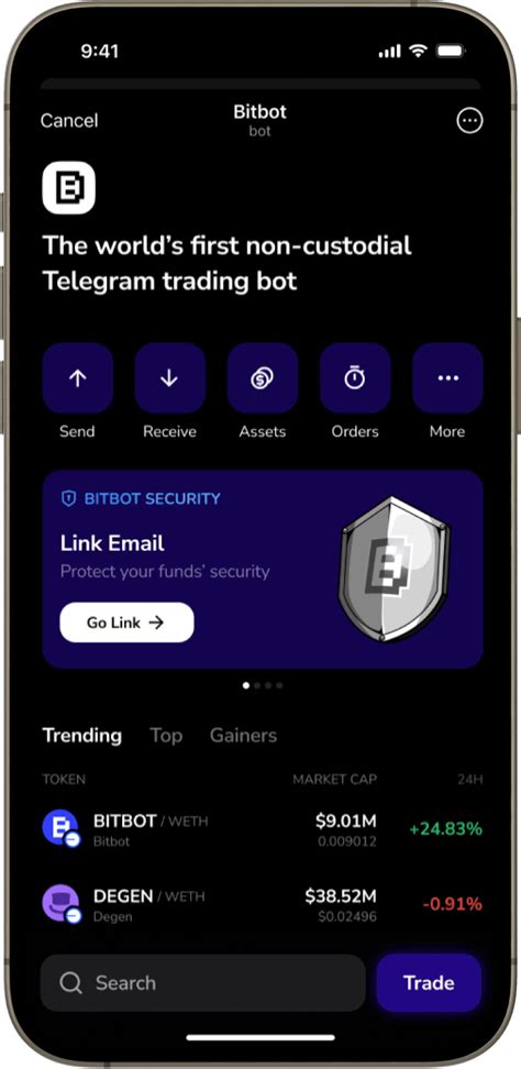 Bitbot 世界上首个telegram自管交易机器人