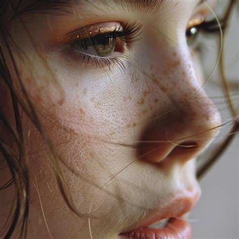 Premium Photo Macro Closeup Portrait Photo Of A Young Women Closeup