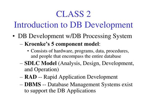 Ppt Bcis 4620 Introduction To Database Processing Class 2 Powerpoint