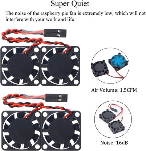Seamuing Raspberry Pi 4 Fan 5v Dc Cooling Fan 51mm 25mm 13mm Rpi Dual Cooler Fan Cooler