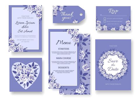 Elegant Purple Wedding Program Templates