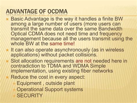 optical code division multiple access pptx