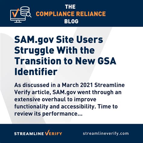 Site Users Struggle With The Transition To New Gsa Identifier Streamline Verify