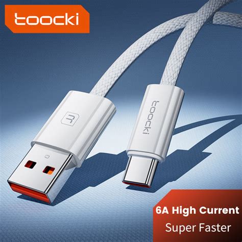 Toocki 6a Usb Type C Cable 100w Fast Charging Usb C Charging Wire For