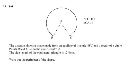 Solved 19 A Not To Scale The Diagram Shows A Shape Made From An Equilateral Triangle Abc And