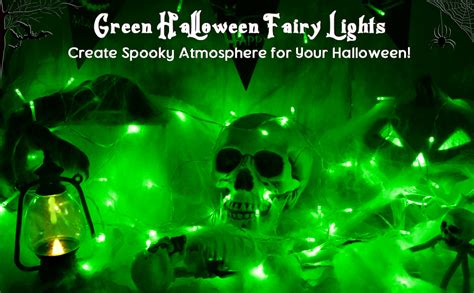 Gcstnn Halloween Green Fairy Lights Outdoor 3m 30 Leds Halloween Decor