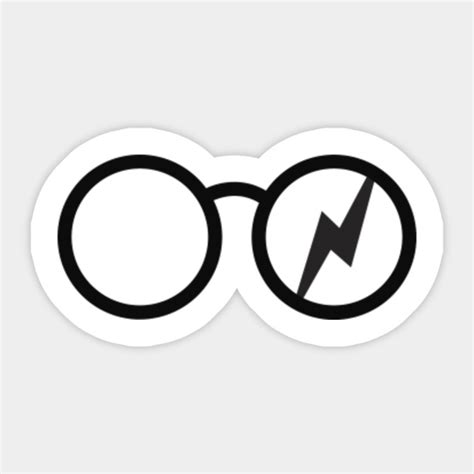 Harry Potter Glasses With Lightning Bolt Scar Harry Potter Sticker Teepublic