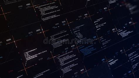 Software Developer Programming Code Running On Black Background Seamless Loop Animation