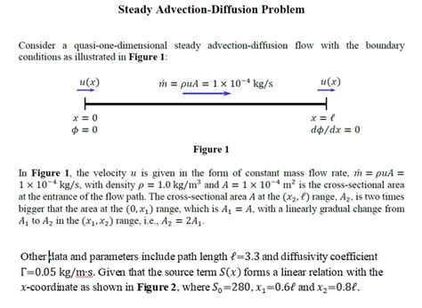 Steady Advection Diffusion Problem Consider A