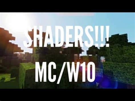 Minecraft W PE SHADERS Tutorial YouTube