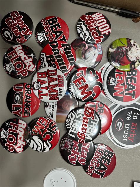 Uga Gameday Spirit Buttons Etsy