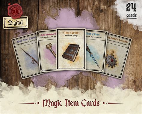 Magic Item Cards Curse Of Strahd Dandd 5e Etsy