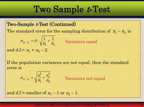 Ppt Hypothesis Testing With Two Samples Powerpoint Presentation Free