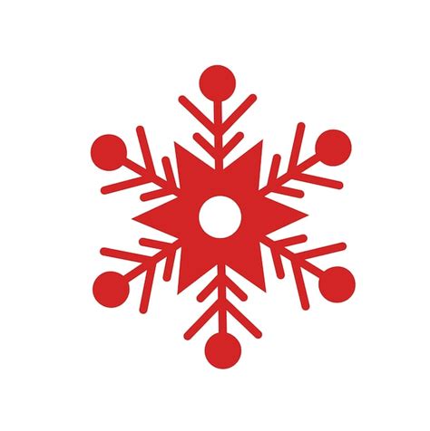 Premium Vector Christmas Red Snowflake