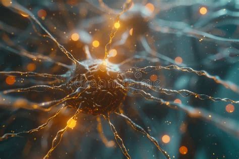 Neurons And Neural Network Of A Human Brain Generative Ai Stock Image Image Of Neurology