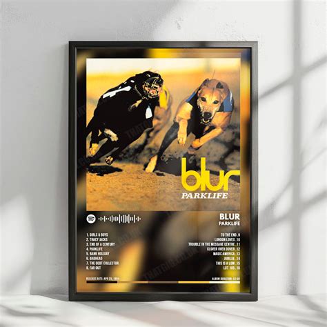 Blur Parklife Album Cover Poster Complete Tracklist And Britpop Art
