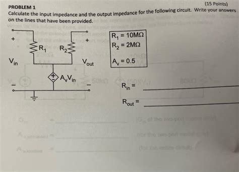 Solved Points PROBLEM Calculate The Input Impedance Chegg